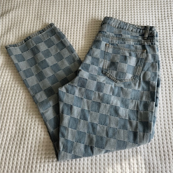 Pink Lily | Jeans | Stylish Blue Checkered Womens Jeans | Poshmark